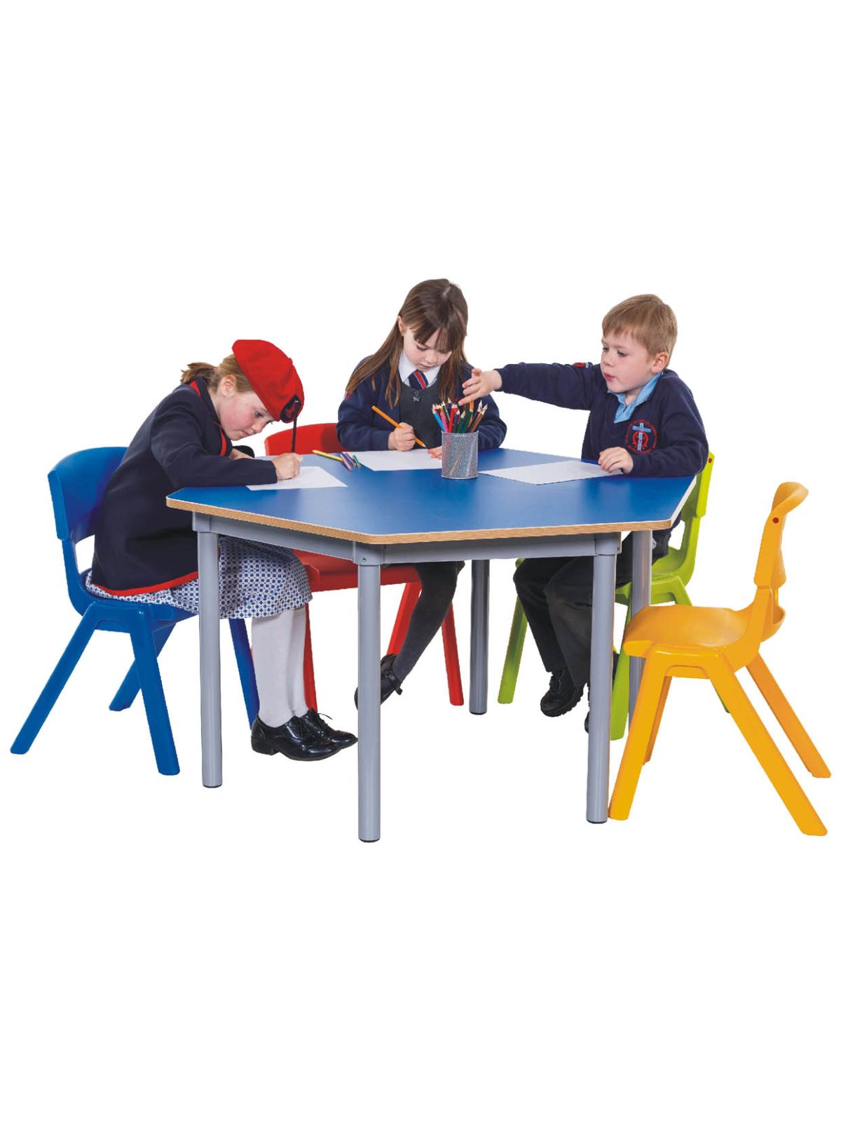 Buy Hexagon Classroom Tables | KubbyClass | Premier Storage