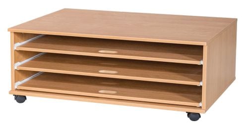 Professional A1 Paper Storage Unit with Sliding Shelves