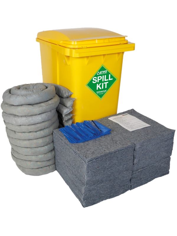 Buy 360L Evo Spill Kit In Yellow Wheelie Bin | Universal Use